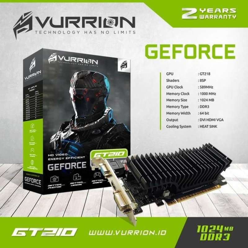 Jual Vurrion Vga Gt 210 1gb Ddr3 64bit Nvidia Geforce Di Seller Ssk ...