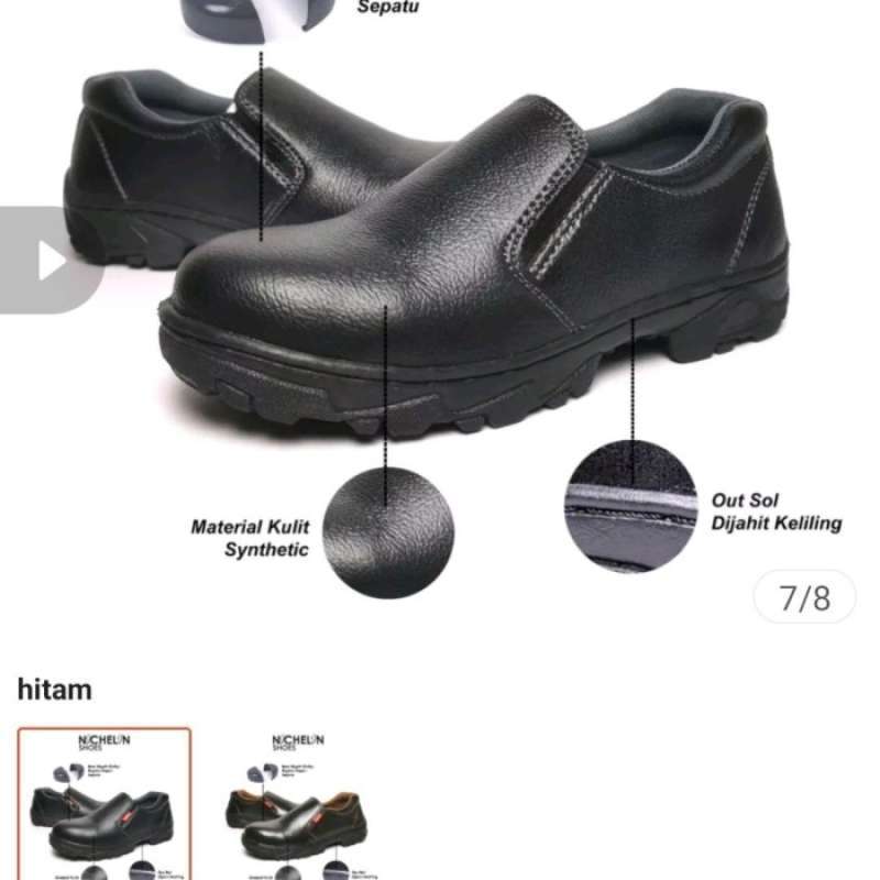 Jual Sepatu Safety Pria Ujung Besi Sepatu Kerja Proyek Lapangan - 41 ...