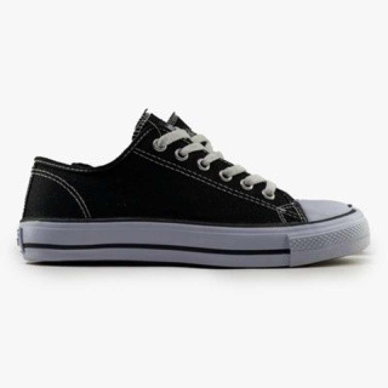 Jual Sepatu Sneakers Johnson Basic Lowcut (lc) Hitam Putih - 40 Di ...