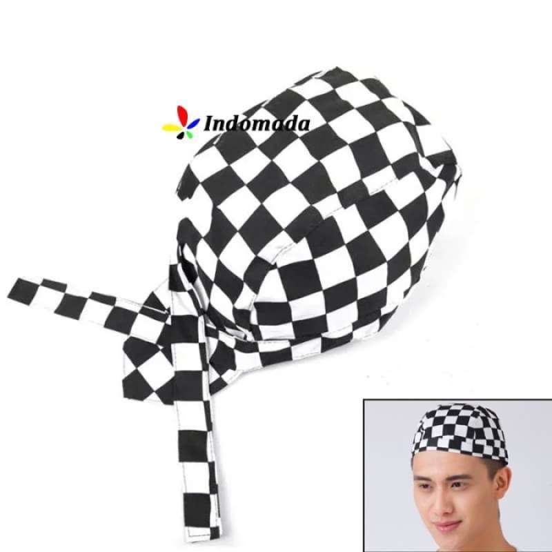 Jual Chef Hat Waitress Topi Koki Ala Jepang Ikat Belakang Seragam ...