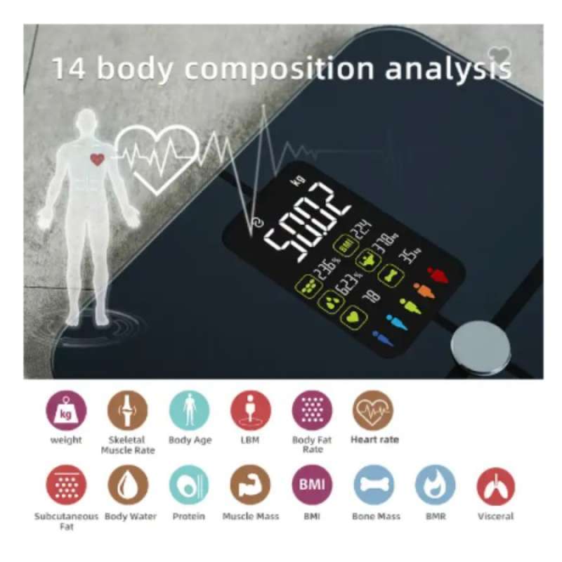 Promo Welland Smart Body Fat Scale With Va Screen Diskon 23% Di Seller Albeta Store - Cengkareng ...