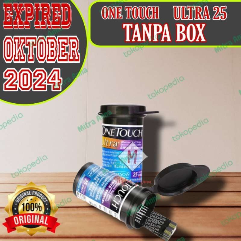 Promo One Touch Ultra Isi 25 Strip Pakai Botol Diskon 23% Di Seller ...