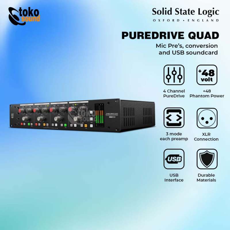 Jual Solid State Logic Ssl Puredrive Quad - 4 Channel Mic / Line / Instruments Preamplifiers Di ...