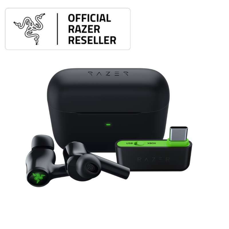 Jual Razer Hammerhead Hyperspeed Xbox - Black / Green - True Wireless ...