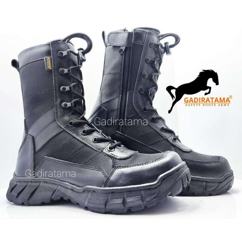 Promo Crewger Sepatu Pdl Tni Polri Safety Ujung Besi Kulit Sapi ...