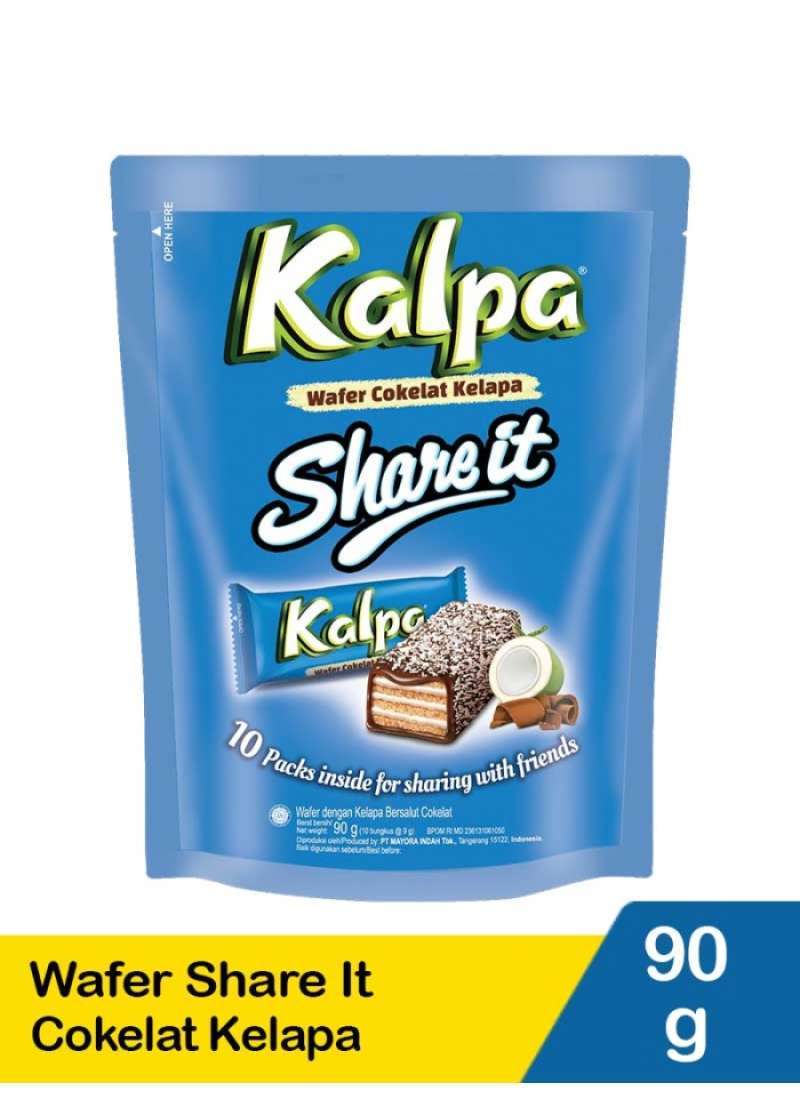 Jual Kalpa Share It 90 Gram Isi 10 Bungkus/kalpa Wafer Coklat Kelapa Di ...