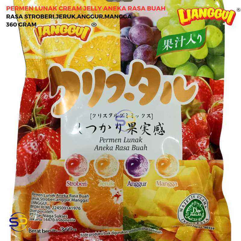 Jual Permen Lunak Cream Jelly Aneka Rasa Buah 360 Gram - Lianggui Di ...