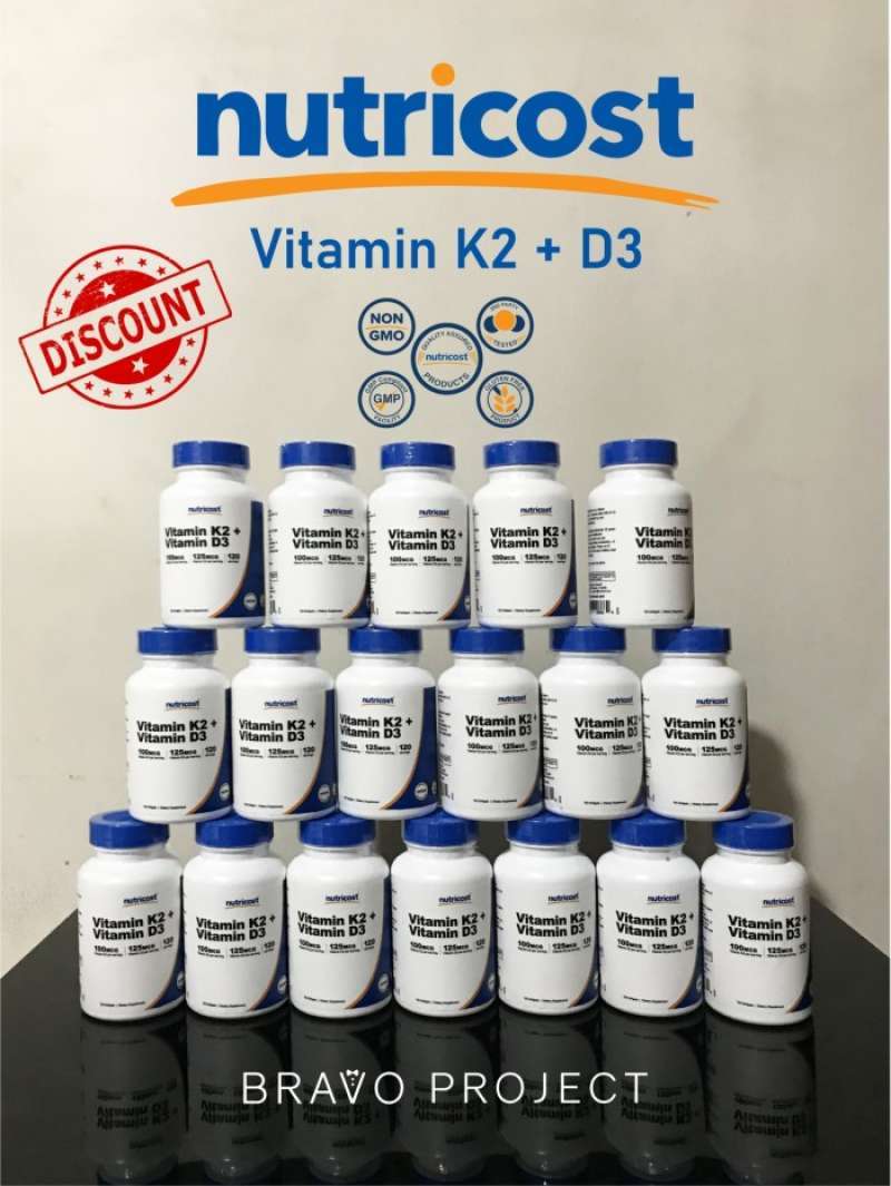 Promo Nutricost Vitamin K2 + D3 2in1 Support Vitamin K2 As Mk-7 Isi 120 Diskon 33% Di Seller ...