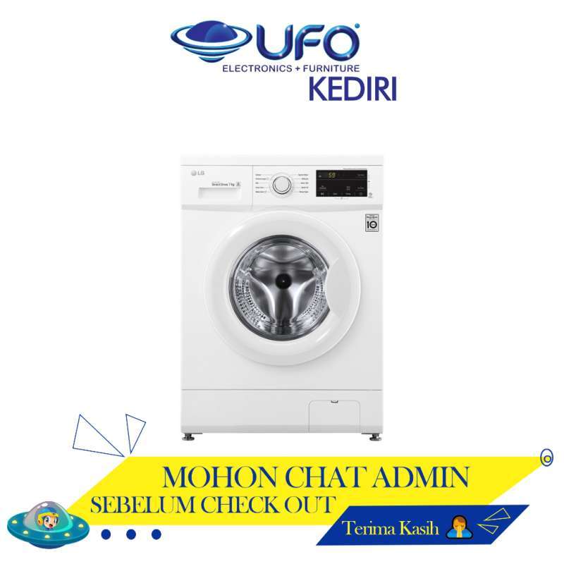Jual Lg Fb1207s6w Mesin Cuci 1 Tabung Front Loading Kapasitas 7 Kg ...