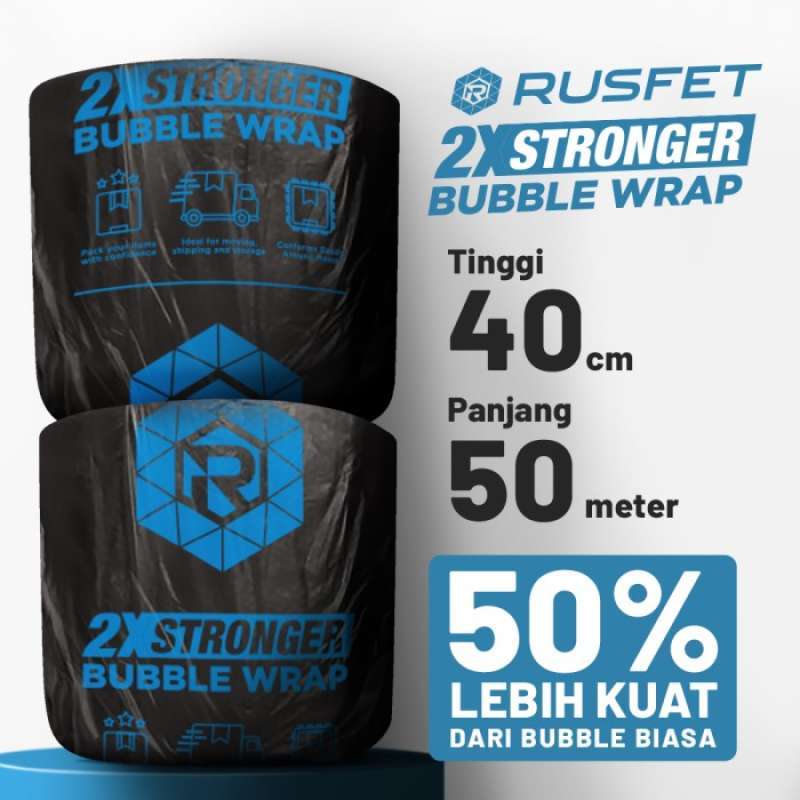 Promo Babel/buble/bubble Wrap Hitam Tebal 40cm X 50m Bubble Rusfet ...