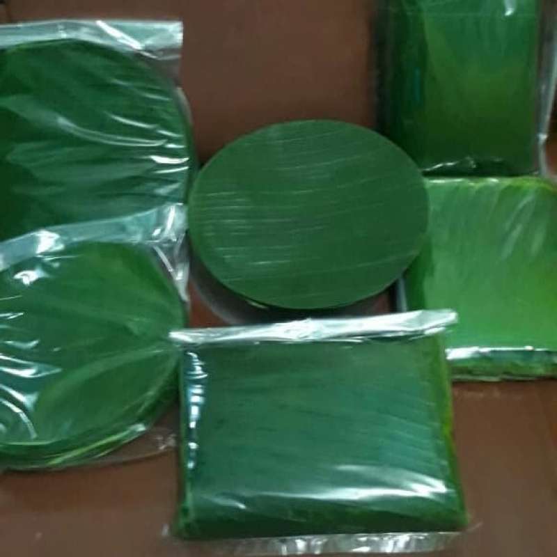 Promo Paket Alas Makan Daun Pisang Batu Ukuran Diameter 17-18cm Isi ...