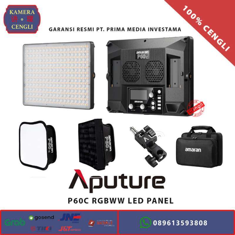 Promo Aputure Amaran P60c Rgbww Led Panel With Softbox Grid - Resmi ...