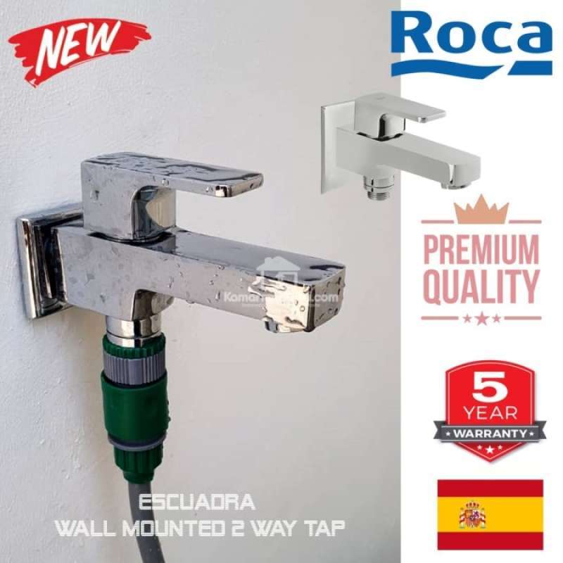 Promo Roca Escuadra - Wall-mounted 2-way Tap Kran Taman Berkualitas ...