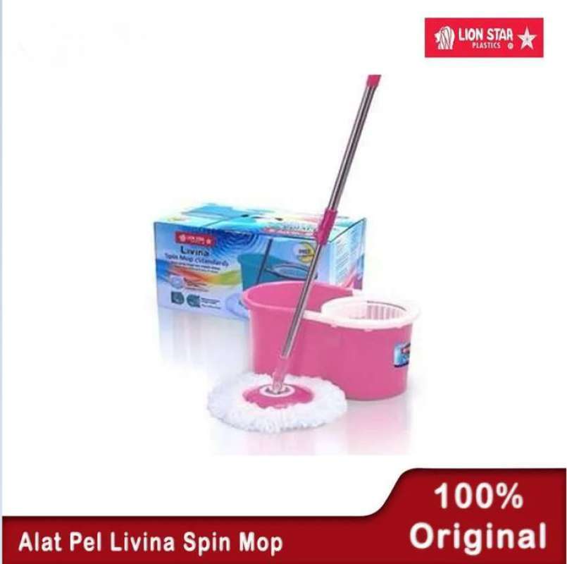 Promo Lion Star Bm-45 Livina Spin Mop/alat Pel Putar Free Refill 1mop ...