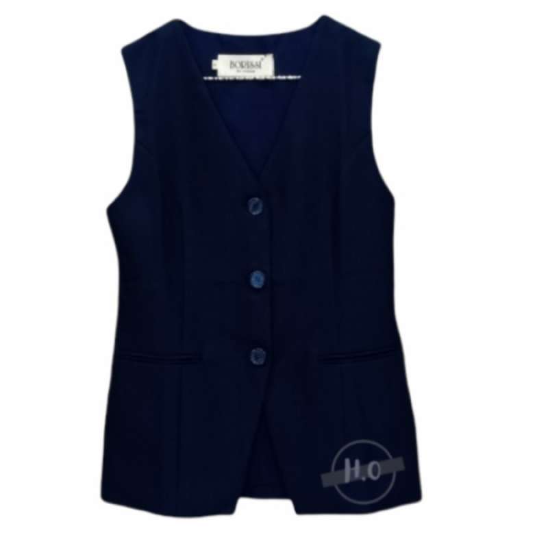 Jual Rompi Vest Hitam Polos Formal Kerja Kantor Wanita Premium High ...