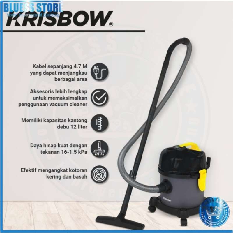 Promo Krisbow Penghisap Debu Basah Kering 12l 1000w Vacuum Cleaner Wet & Dry Diskon 23% Di ...
