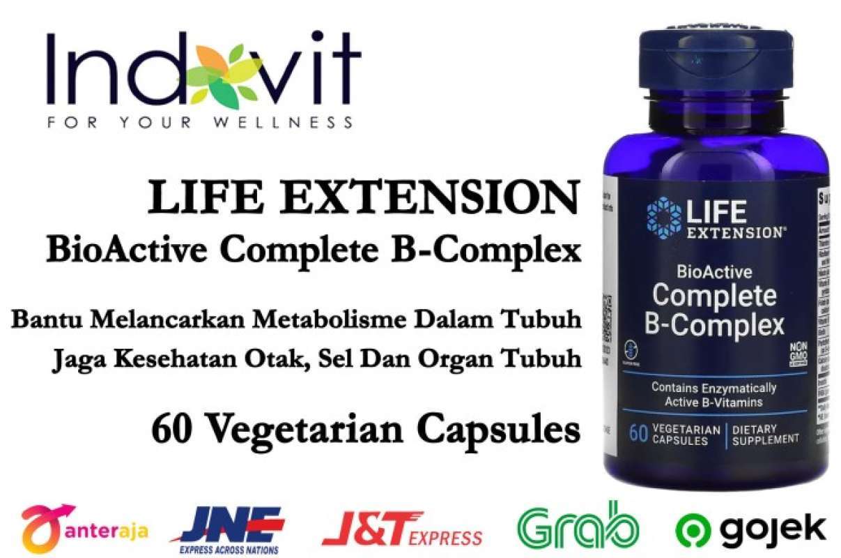 Promo Life Extension Bcomplex Bioactive Komplit Vit B Complex 60vcap ...