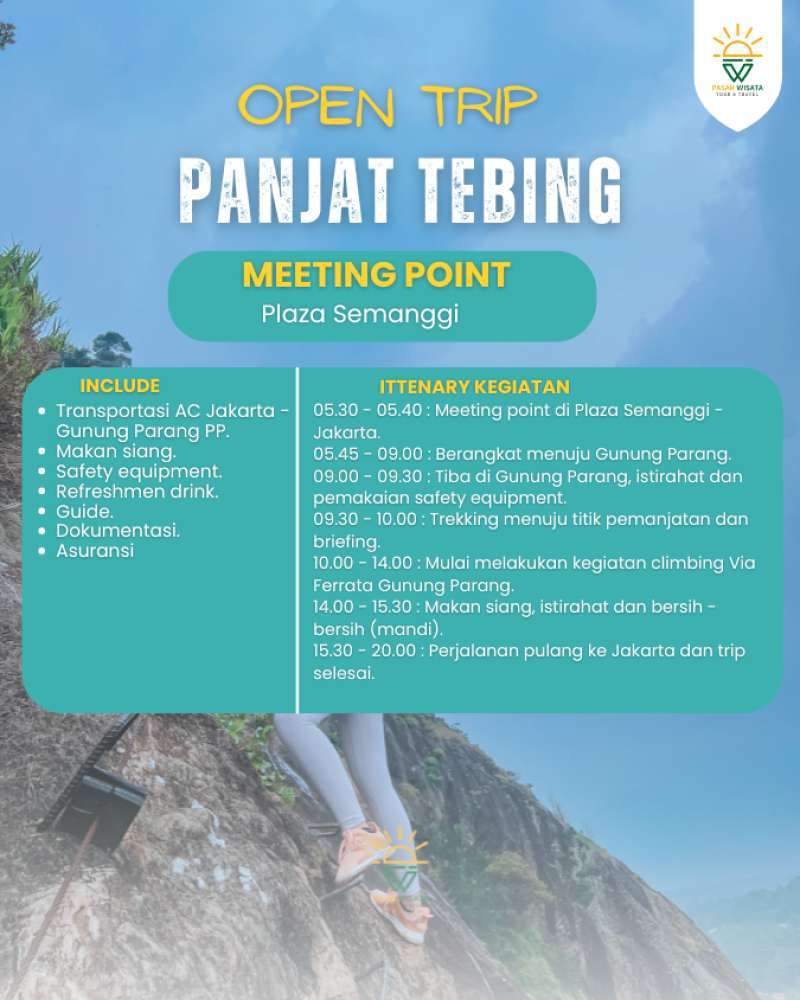Jual Paket Wisata Travel Tour Liburan Panjat Tebing Gunung Parang 1 Day ...