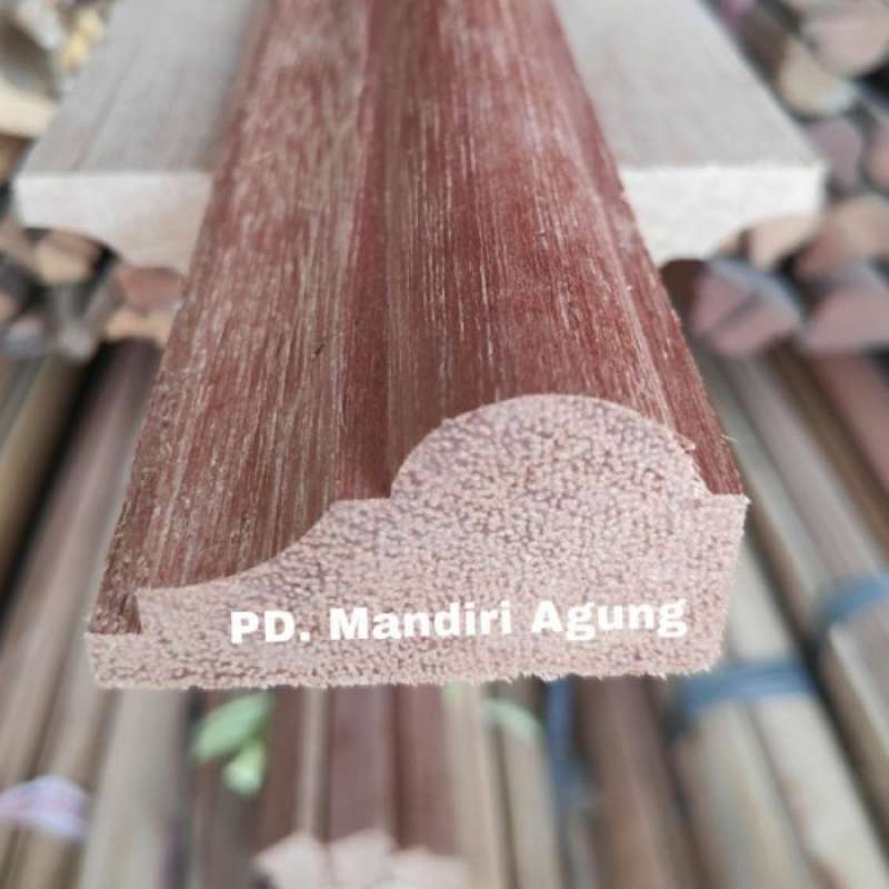 Promo Lk-50j Lis Profil Kayu Kamper & Meranti Wall Moulding Wainscoting ...