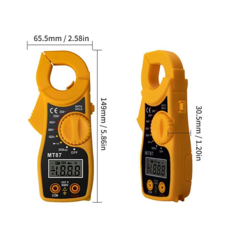 Promo Mt87 Digital Clamp Meter Tang Ampere Multimeter Mt-87 Kabel ...
