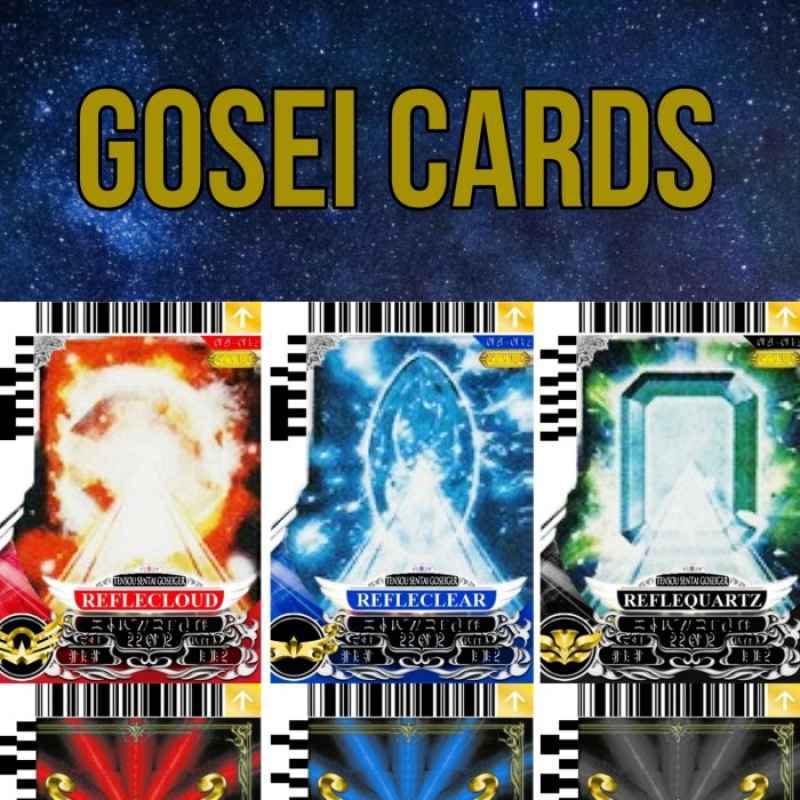 Promo Tensou Sentai Gosei Card/kartu Goseiger Custom Set - Biru - Abu ...