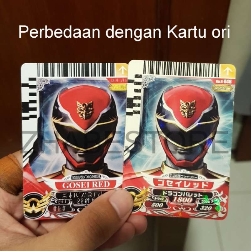 Promo Tensou Sentai Gosei Card/kartu Goseiger Custom Set - Biru - Abu ...