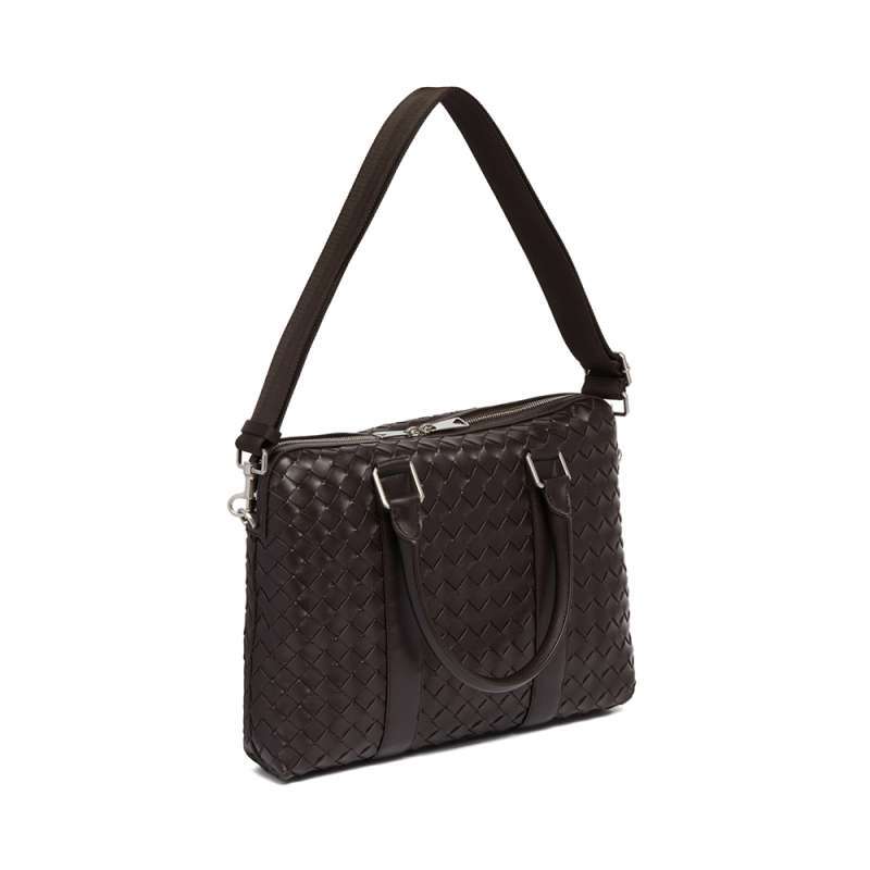 Promo Bottega Veneta Slim Intrecciato Archetypal Briefcase Fondant ...