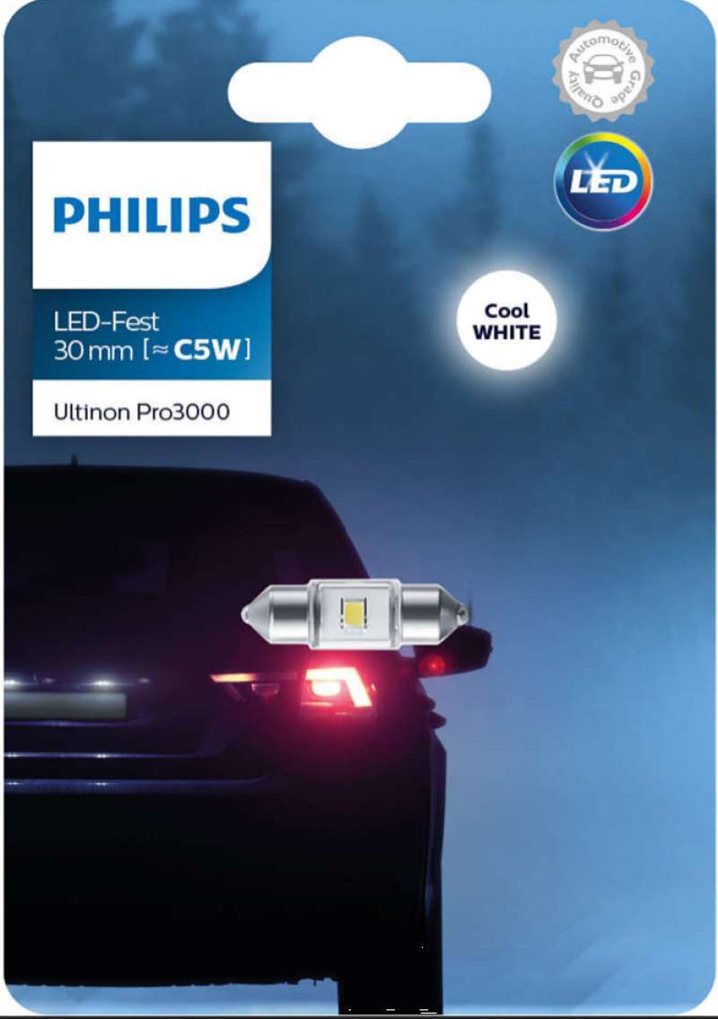 Jual Lampu Kabin Led Philips Ultinon Pro3000 Festoon C5w Tabung 30mm ...