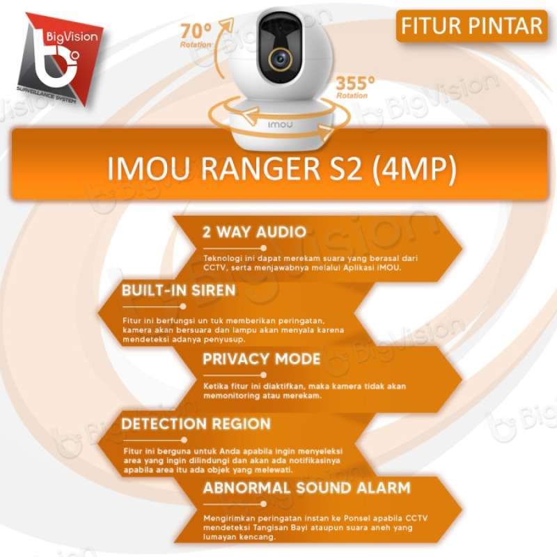 Promo Imou Ranger 2 S2 4mp 2k Cam Cctv Wifi Ip Camera Wireless Kamera ...