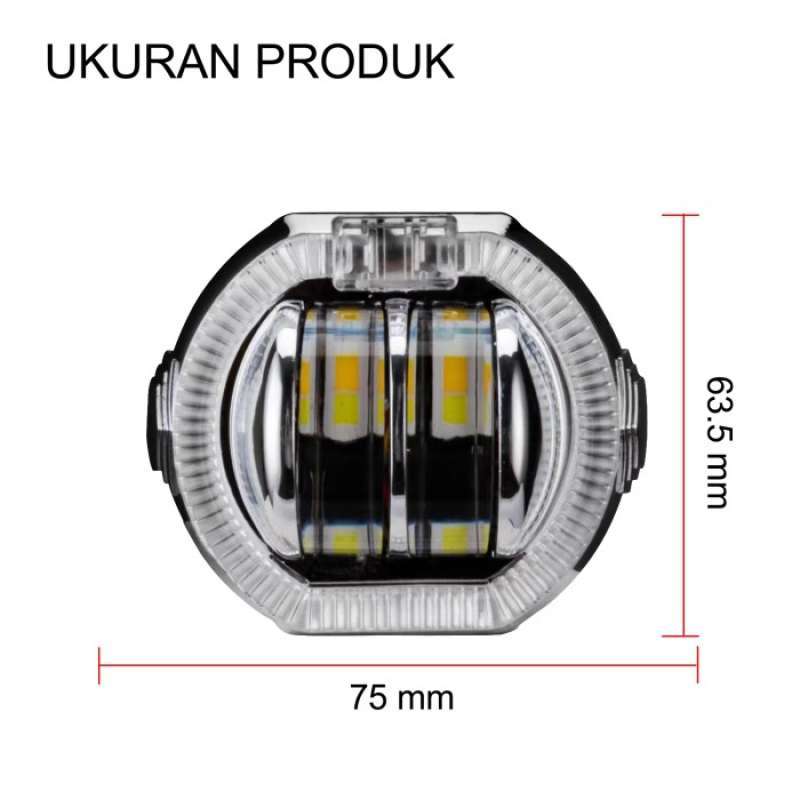 Promo Lampu Utama Led Daymaker Biled Projie Projector 2 Mata Lensa 8d 9 ...
