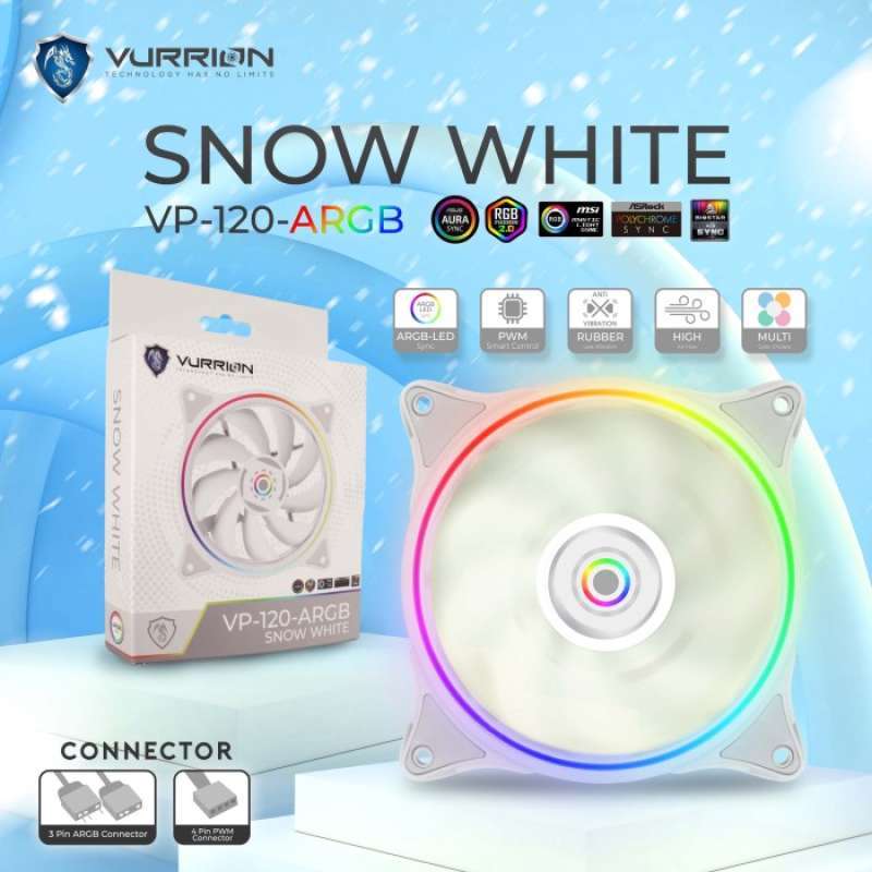Promo Fan / Fan Casing / Fan Cooler - Vurrion Snow White Fan Argb ...