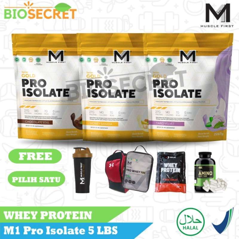 Promo M1 Muscle First Gold Pro Isolate Whey 5lbs 5 Lbs 75 Servings ...
