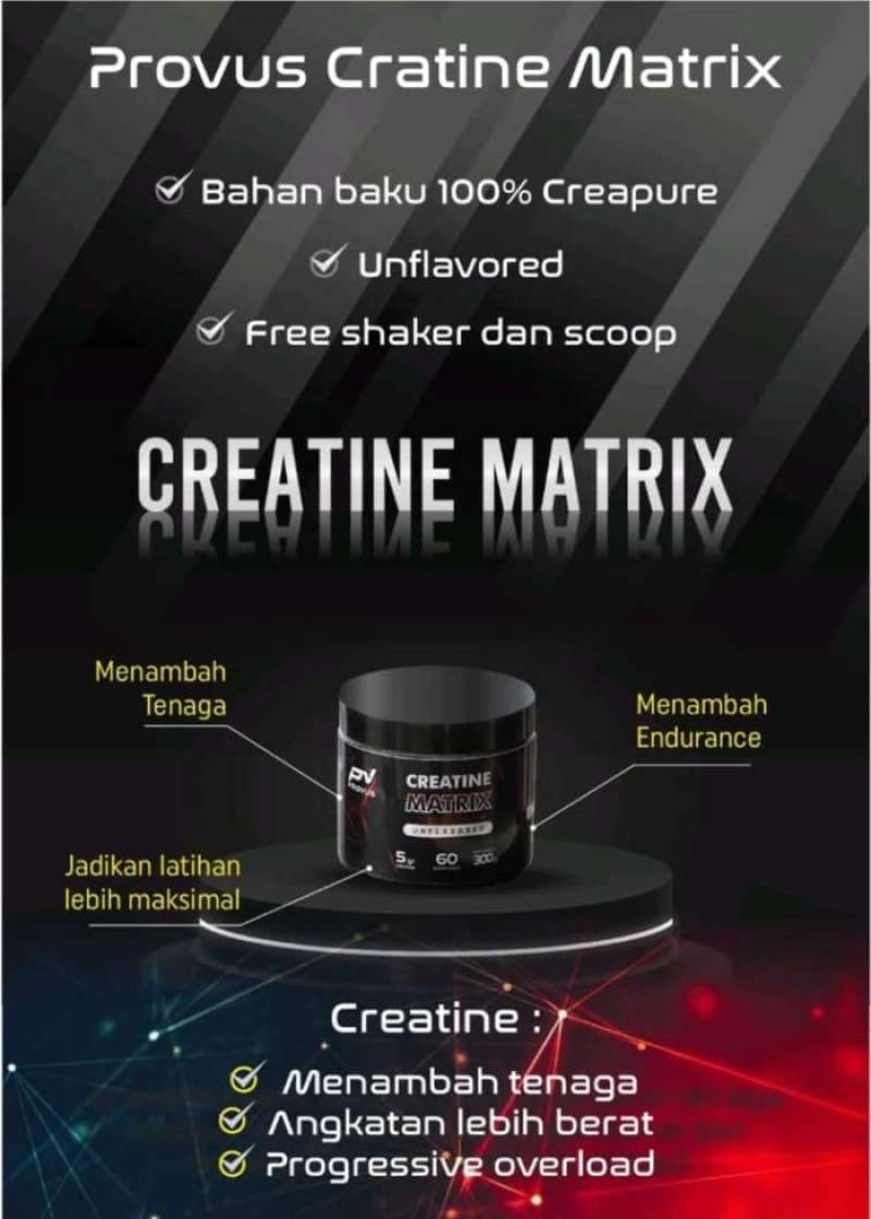 Promo Provus Creatine Matrix 300gr Unflavored Muscle Growth Original ...