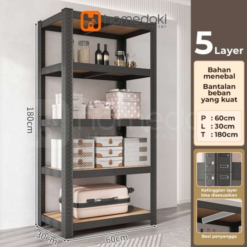 Jual Homedoki 5 Susun Rak Gudang Serbaguna/rak Multifungsi/rak ...