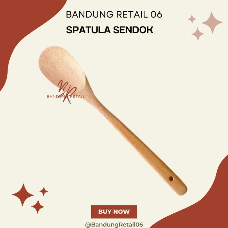 Promo Spatula Sodet Sutil Kayu Mahoni Alat Masak Pengaduk Sendok Kayu ...