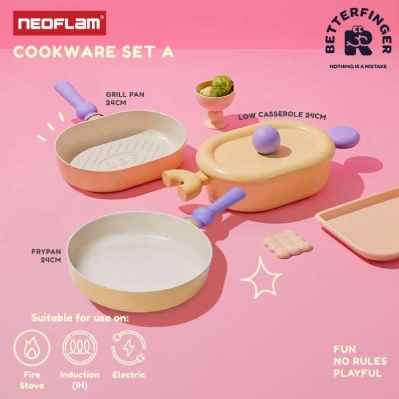 Promo Sale Neoflam Better Finger Set / Panci Keramik Korea Terbaik ...