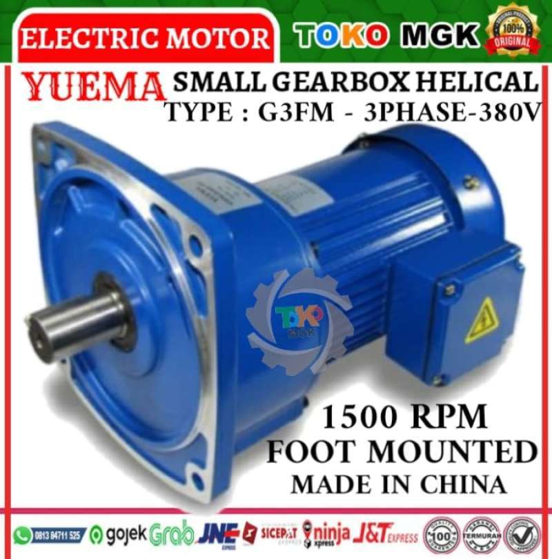 Promo G3fm 200watt As.28mm Yuema Small Helical Gearmotor Type Flange ...