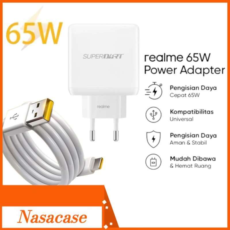 Promo Charger Realme 65w Super Dart Type C Fast Charging Original 100% ...
