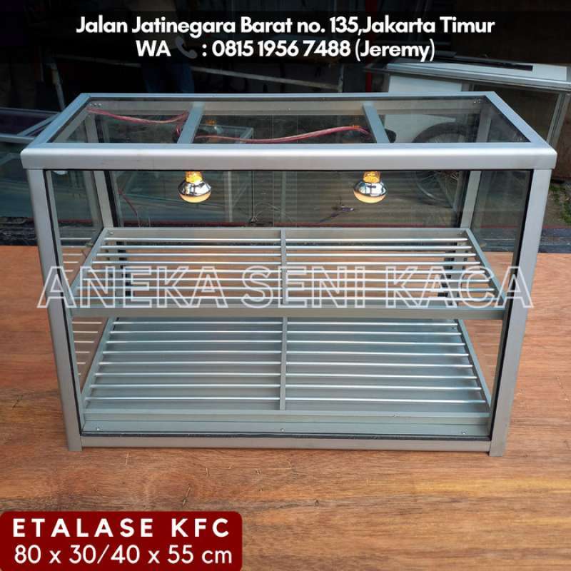 Promo Etalase Kfc Fried Chicken Ayam Goreng Kaca Alumunium Besar Diskon ...