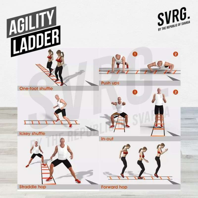 Promo Premium Agility Ladder 4m & 10m Svarga | Speed Ladder - Cone Blue ...