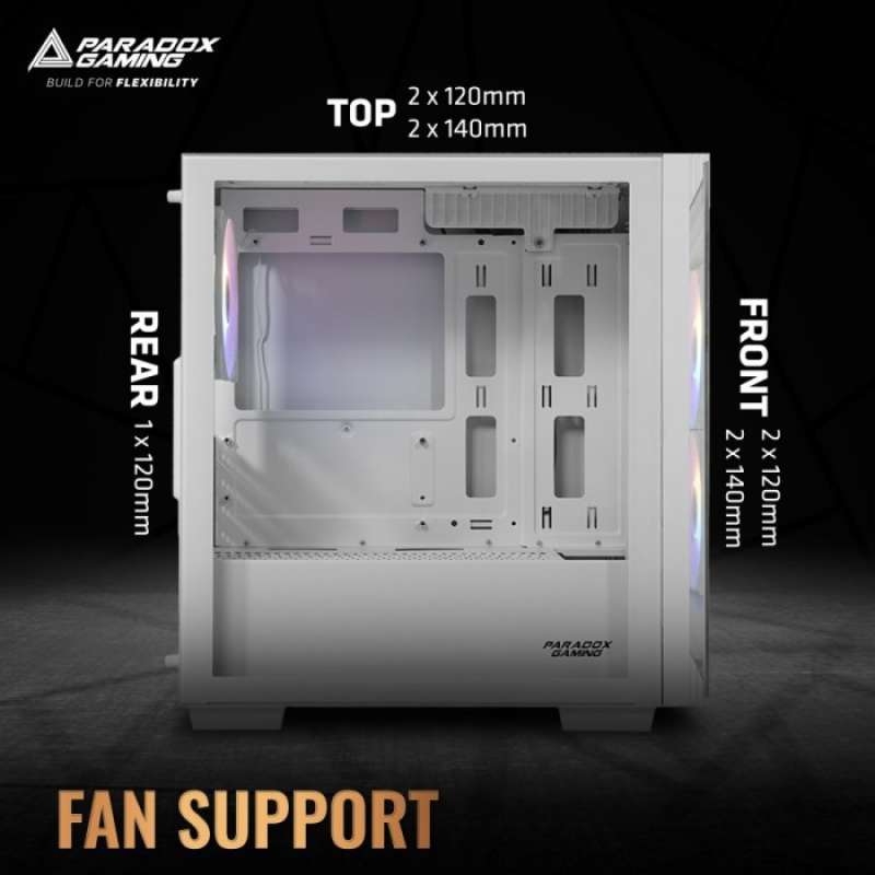 Jual Casing Paradox Rakhie - White (micro Atx Inc 3 Fan Rgb) Di Seller ...