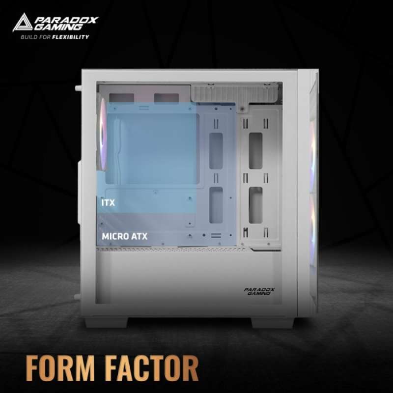 Jual Casing Paradox Rakhie - White (micro Atx Inc 3 Fan Rgb) Di Seller ...