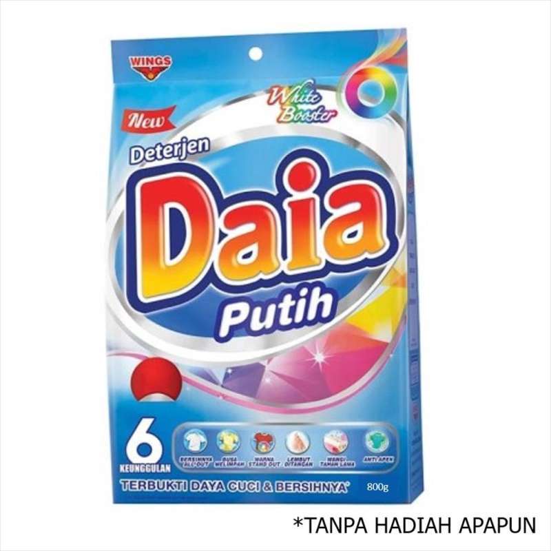 Promo Daia Putih Detergent Deterjen Daia [800 Gr/pcs] Diskon 12% Di ...