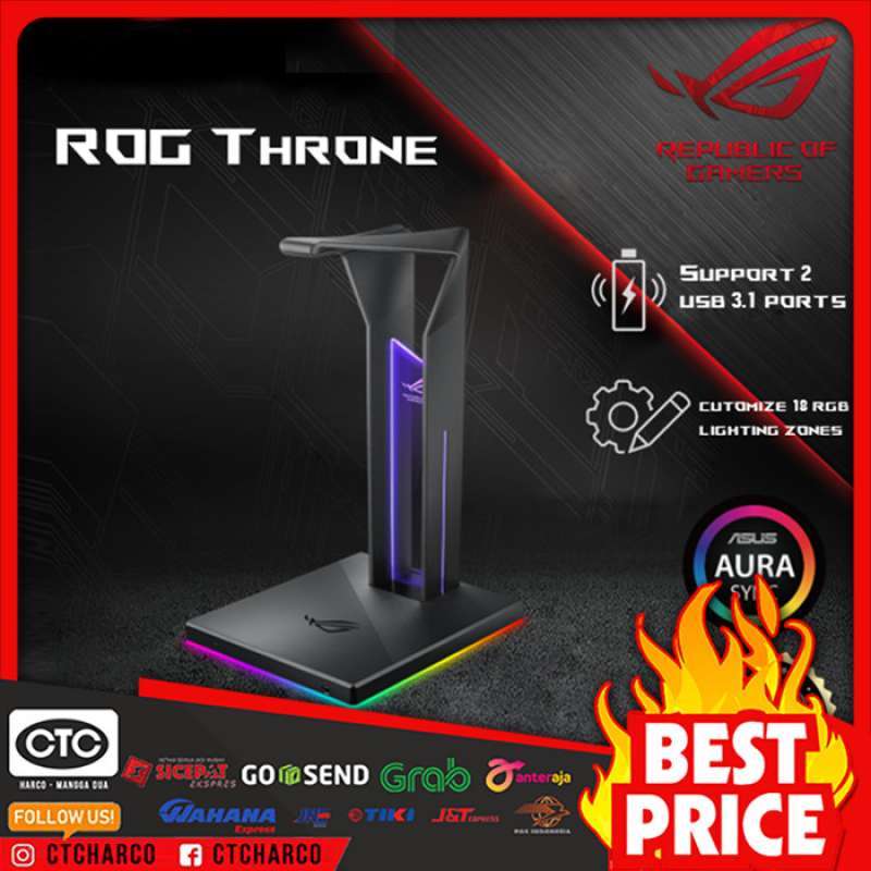 Promo Stand Headset Asus Rog Throne Rgb Gaming - Stand Gaming Headset ...