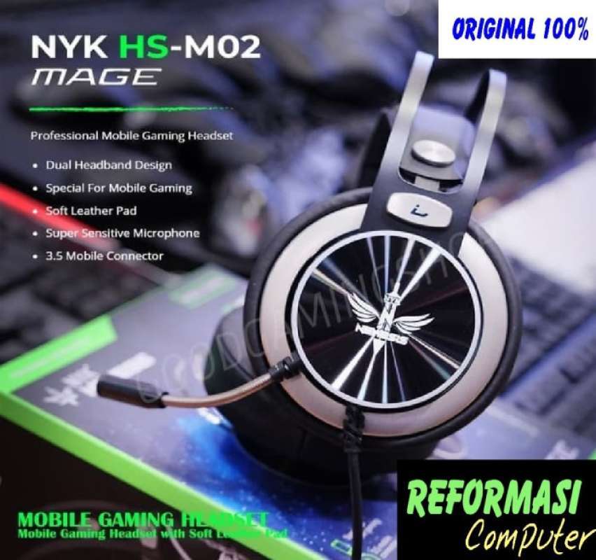 Promo Nyk Nemesis Mage Hs-m02 Mobile Gaming Headphone Garansi Resmi ...