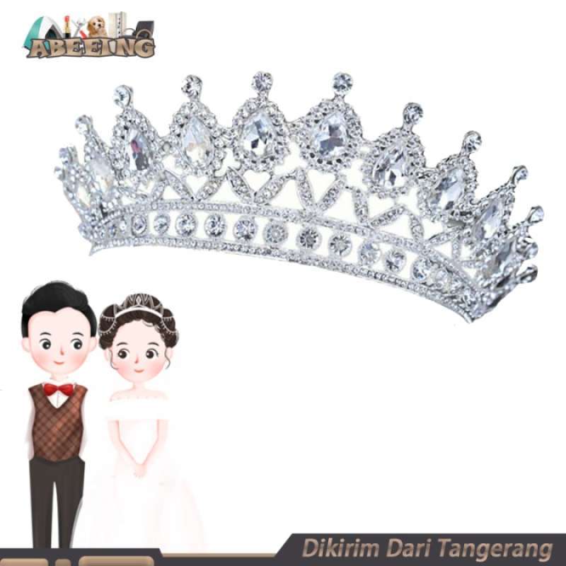 Promo Mahkota Pengantin Hijab Crystal Crown Mahkota Rambut Wedding ...