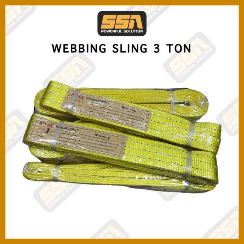 Promo Promo- Webbing Sling/sabuk Pengangkat Barang/tali Angkat Berat 3 Ton - 3t*10m Diskon 50% ...