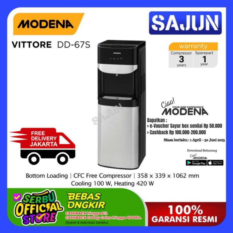 Promo Modena Dispenser Air Galon Bawah Vittore Dd67s Bottom Load Dd-67s ...
