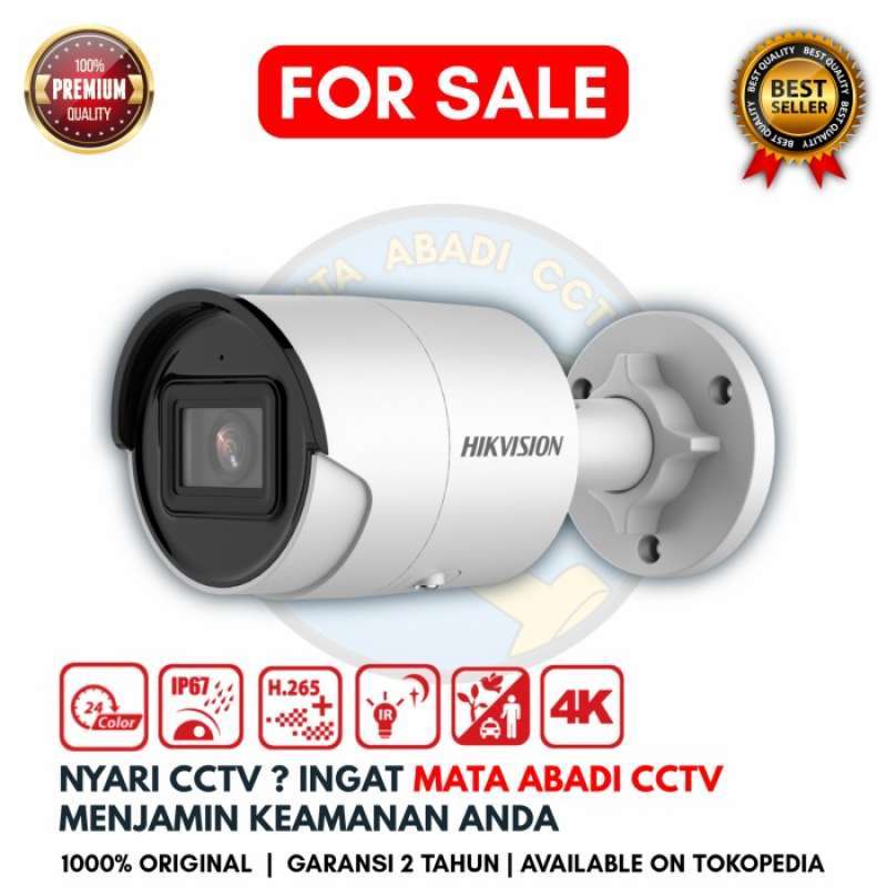 Promo Hikvision Ip Camera 8mp Ds-2cd2086g2-i Acusense Fixed Camera ...