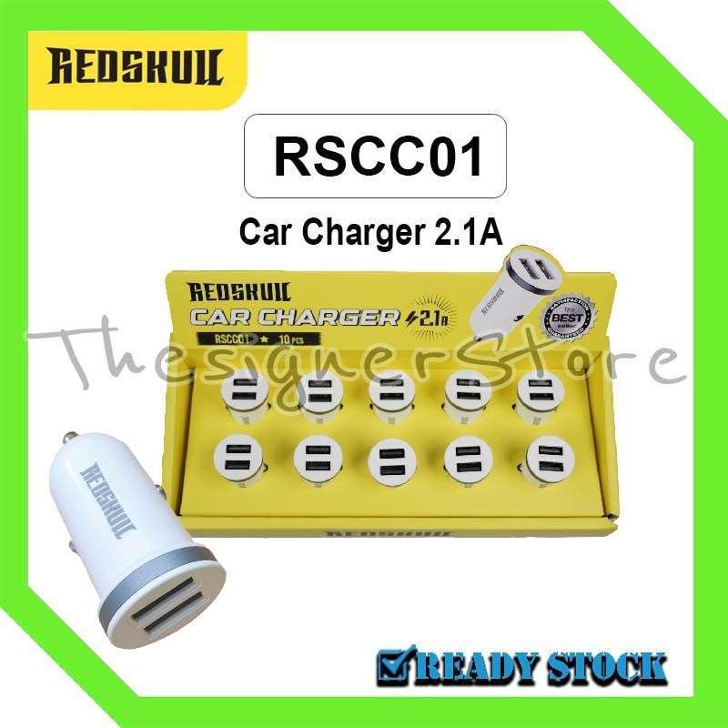 Promo Redskull Rscc01 Car Charger Dual Output 2.1a 12w Fast Charging ...